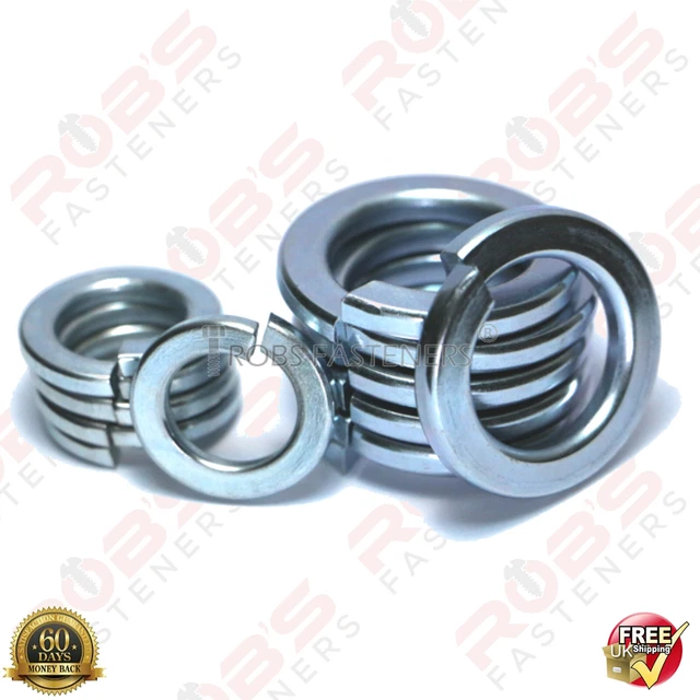 SPRING LOCK WASHERS Rectangular Section Coil DIN 127B M3 M4 M5 M6 M8 ...