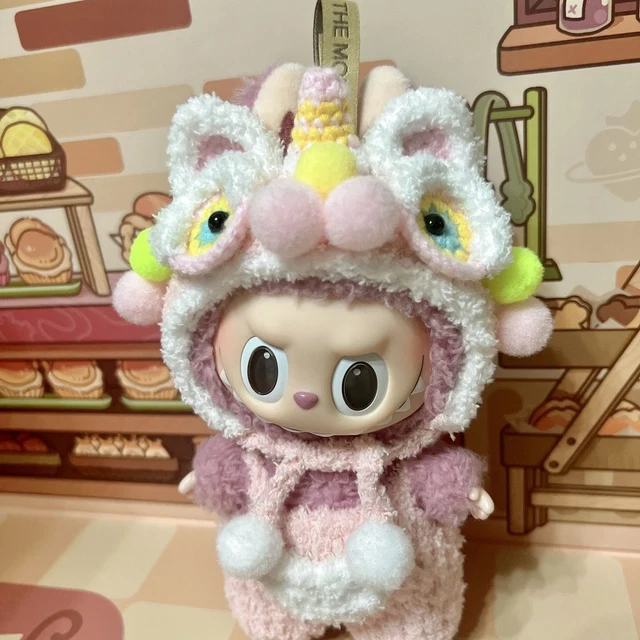 POP MART THE Monsters Labubu Plush Doll Hand-knit Lion Headwear ...