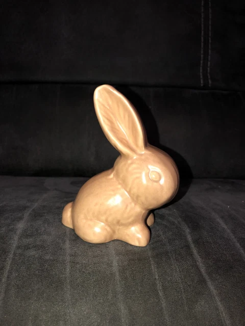 SYLVAC BROWN BEIGE Pottery Snub Nosed Bunny Rabbit Made In England ...