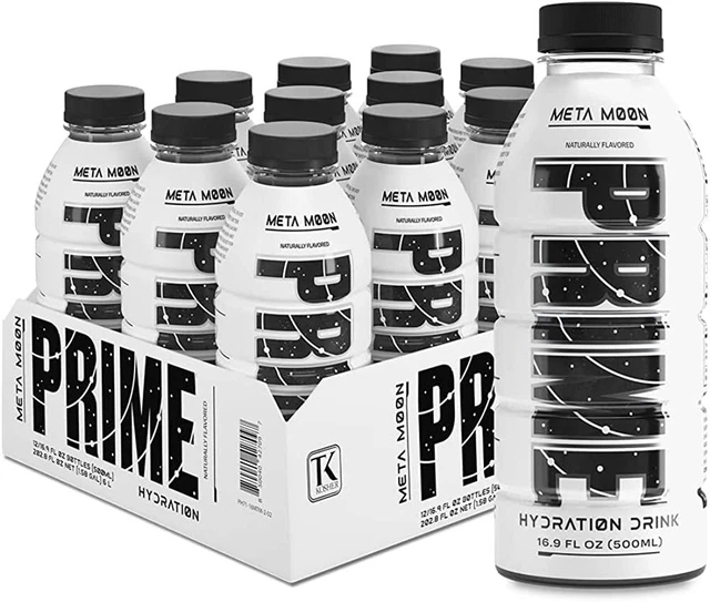 PRIME HYDRATION DRINK By Logan Paul X KSI 16.9oz -12 Pack Meta Moon ...