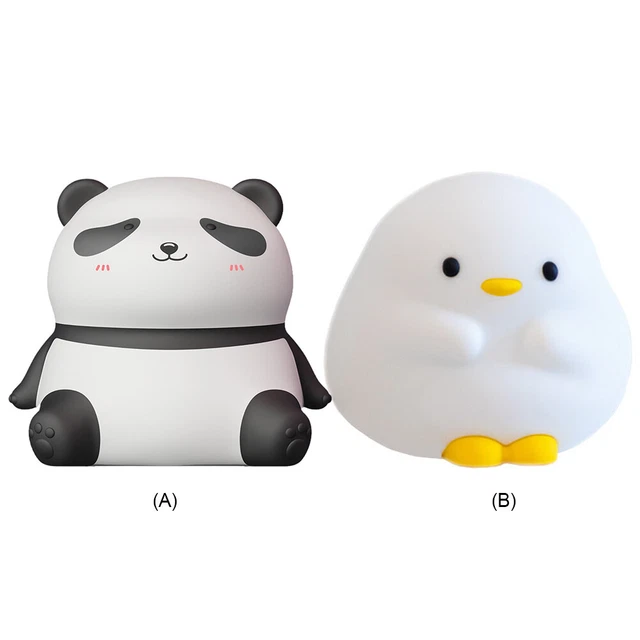 SQUISHY LIGHT UP Panda USB Rechargeable Brightness Adjustable Bedside ...