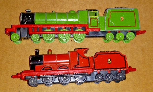 THOMAS TANK ENGINE & Friends ERTL James #5 Henry #3 1987 ERTL Die Cast ...
