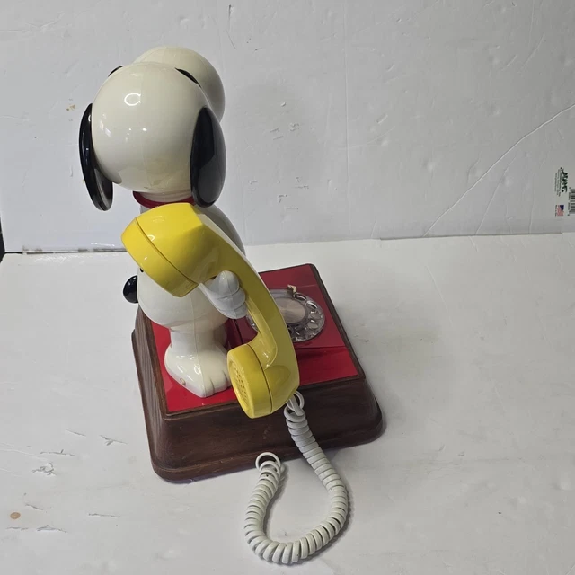 VINTAGE SNOOPY WOODSTOCK Rotary Phone 1976 ATC Peanuts Works Tested £91 ...