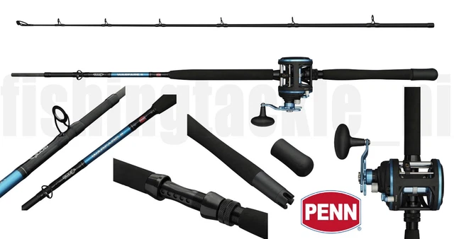 PENN WARFARE II Level Wind Boat Combo 2026 Model Sea Fishing Rod Reel ...