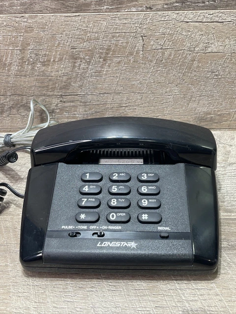 VINTAGE LONESTAR PUSH Button Phone Model 939 Black Retro Modern Style ...