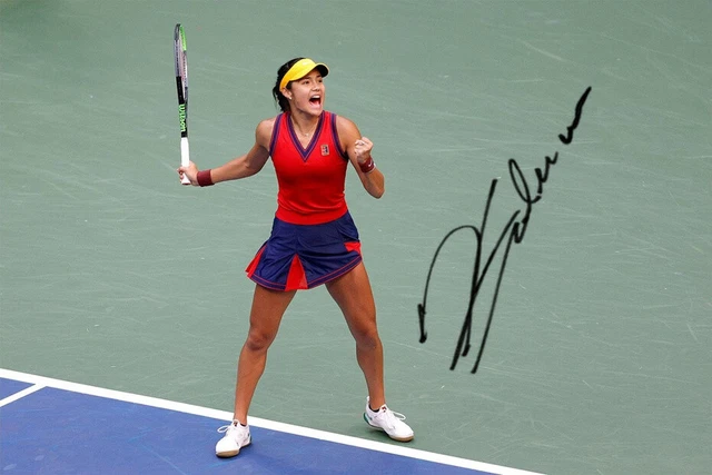 EMMA RADUCANU SIGNED A4 Autograph Photo Print Womens Tennis US Open ...