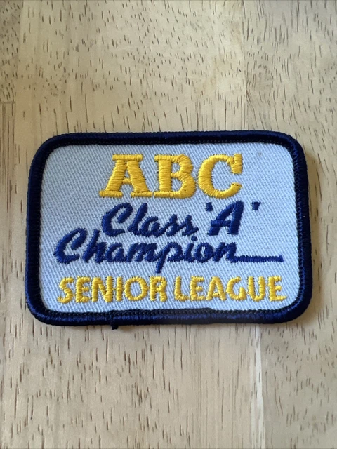 VINTAGE ABC CLASS “A” Senior League Bowling 🎳 Champion Patch $5.91 ...