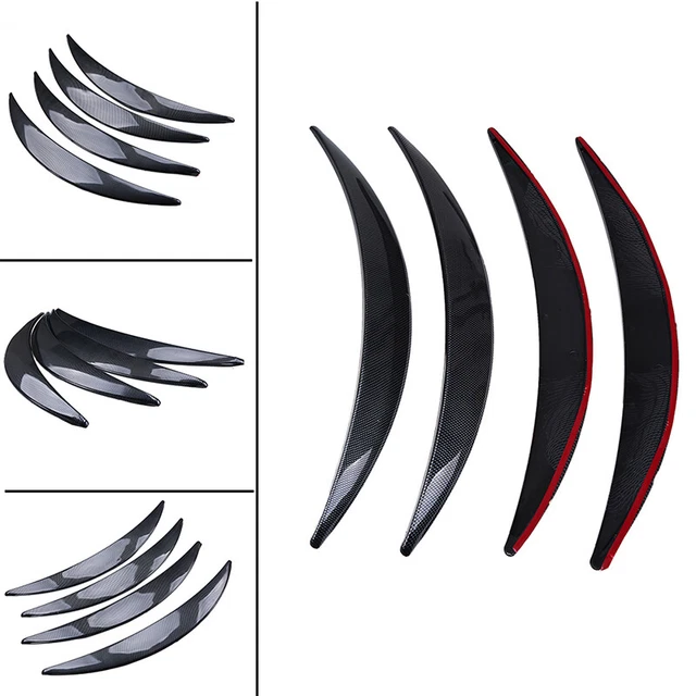 4PCS UNIVERSAL FIT Car Wheel Eyebrow Arch Trim Lips Strip Fender Flare ...