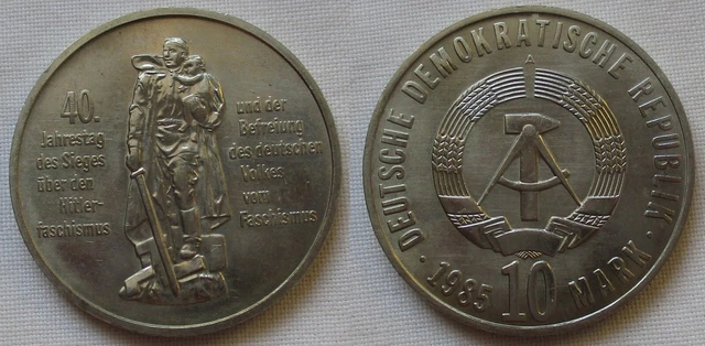 DDR GEDENK MÜNZE 10 Mark 40 Jahre Kriegsende 1985 (162524) EUR 5,99 ...