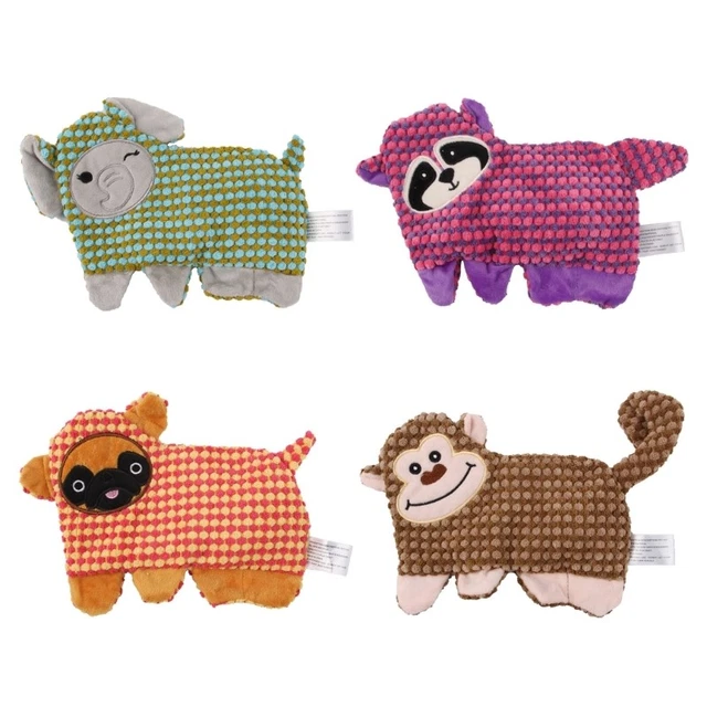 SQUEAK DOG TOY Cute Animals Interactive Unstuffed Chew Toy Keeps ...