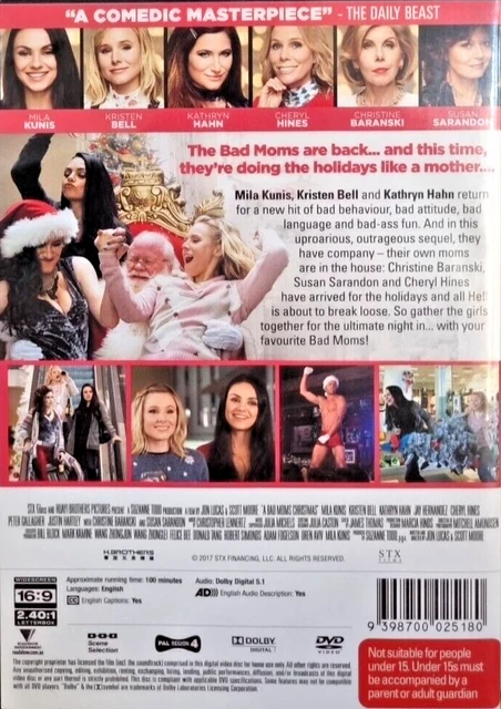Bad Moms 2 Dvd 2017 Vgc Mila Kunis Kristen Bell Region 4 Pal Eur
