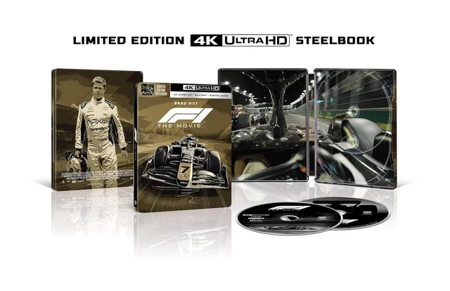 F1 THE MOVIE Limited Edition Steelbook 4K Ultra HD + Blu-Ray *PRESALE ...