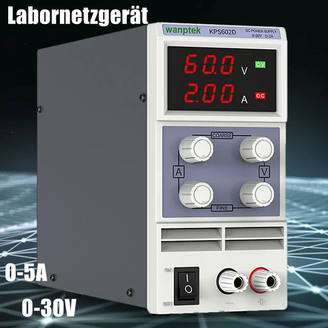 LABORNETZGERÄT LABORNETZTEIL DC Trafo Regelbar Stabilisiert 0-30V 0-5A ...
