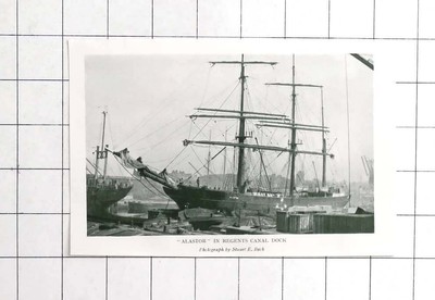 1937 SAILING SHIP "Alastor" In Regent's Canal Dock, Photo By Stuart ...