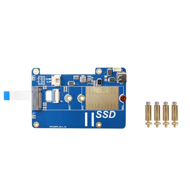 MPS2280P PCIE M.2 NVME SSD HAT for 5 Support 2280 2230 2242 Gen 34033 £ ...