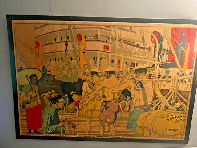 KENNETH SHOESMITH PENANG. British Malaya. Empire Marketing Board 60"-40 ...
