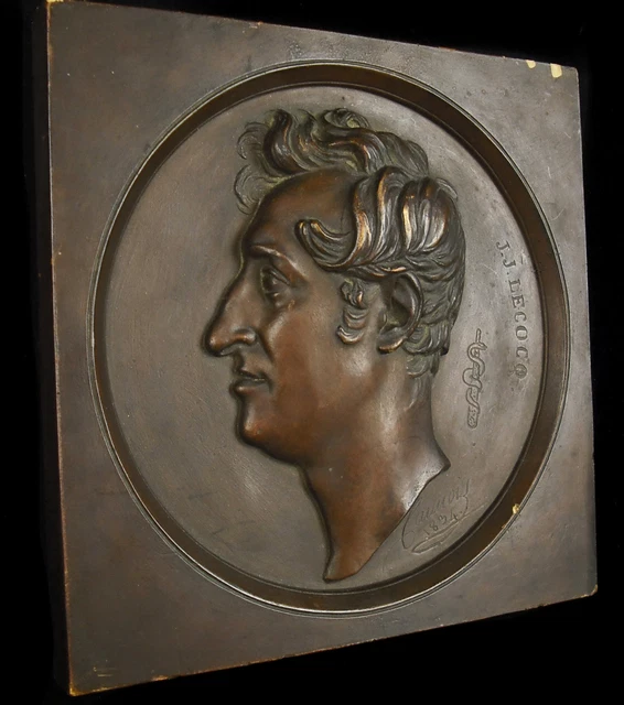 FRANÇOIS AUGUSTIN CAUNOIS To Jean Lecocq 1834 Sculpture Bas Relief ...