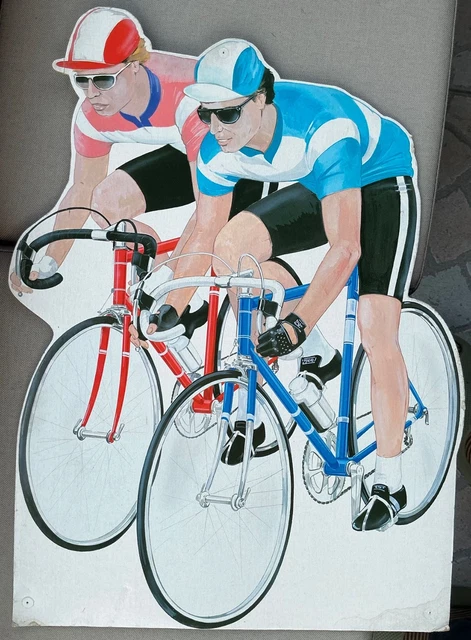 CARTON SEVENTIES PAIRE De Cyclistes Vélo Bicyclette Cyclisme Tour De ...