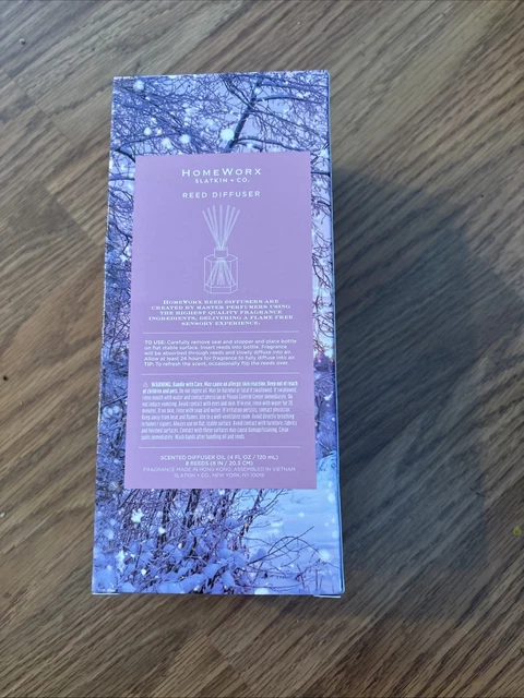 HOMEWORX BY HARRY Slatkin FROSTED CRANBERRY FIRESIDE DIFFUSER SET - NEW ...