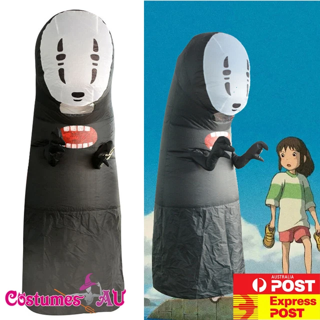 INFLATABLE NO FACE Costume Adult Mens Spirited Away Kaonashi Faceless ...