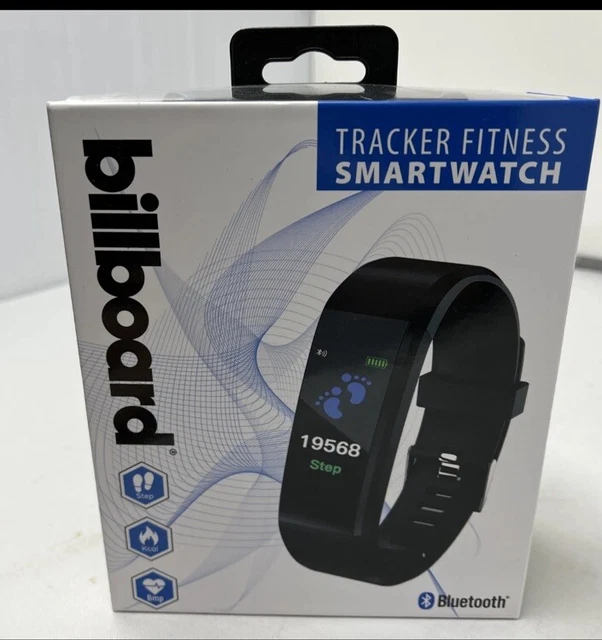 BILLBOARD TRACKER FITNESS Smartwatch Bluetooth - Black Model BB2657 $12 ...