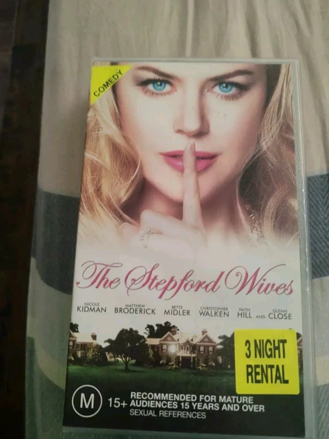 THE STEPFORD WIVES, Nicole Kidman, Broderick, VHS Tape Video, Movie M ...