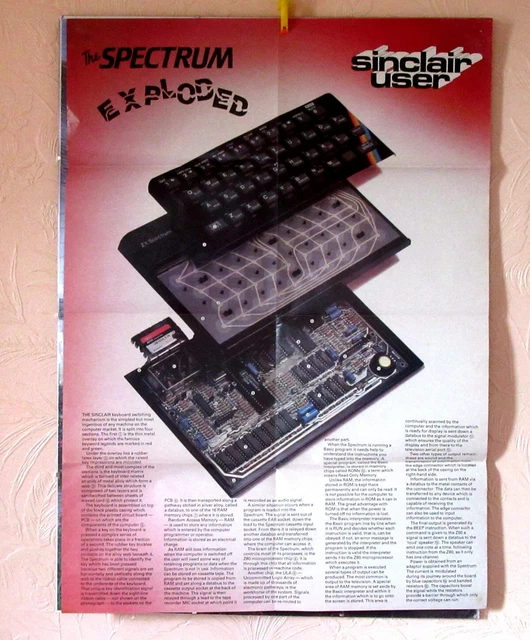 LARGE POSTER EXPLODED Diagram of Sinclair ZX Spectrum £3.32 - PicClick UK