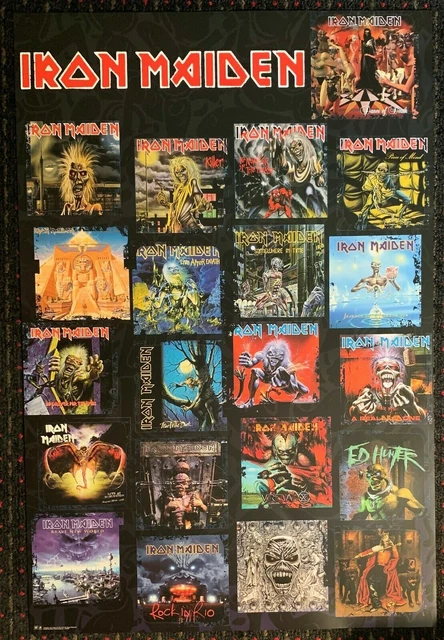 IRON MAIDEN ORIGINAL EDDIE album covers Derek Riggs 24x36 promo poster ...