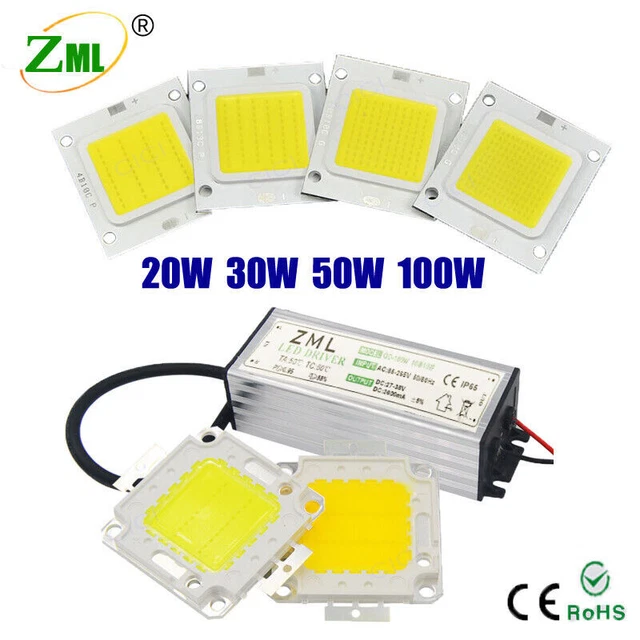 HIGH POWER SUPPLY Transformer COB Bulb LED Chip + Driver 100W 50W 30W 20W 10W $7.30 - PicClick