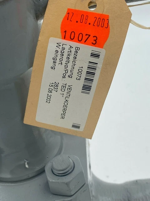 FISHER CONTROLS BODY Plug Valve EZ VentilKoerper TED 1 "C5 $2,496.13 ...