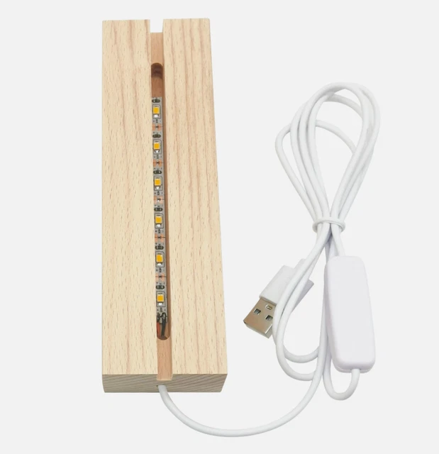 10 X LED Wood Display Base Wooden Lighted Stand for Resin Art Decor £63 ...