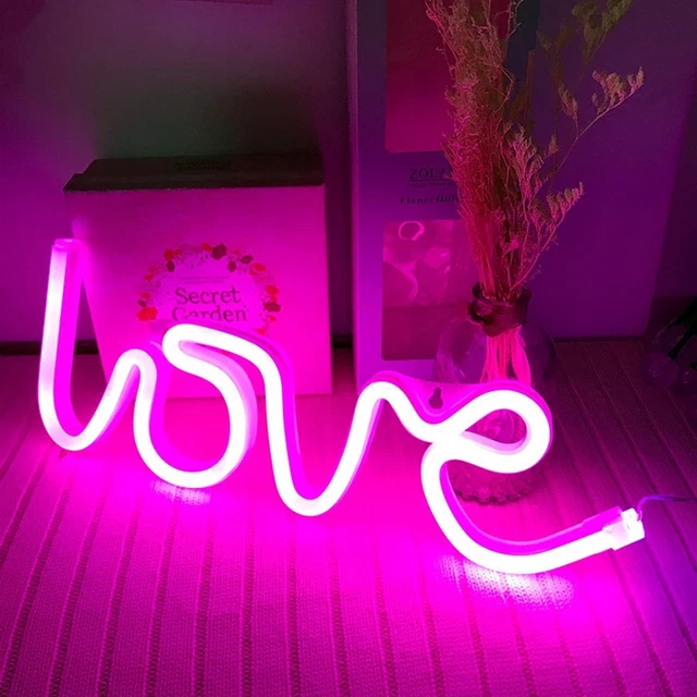 LED NEON SIGN Light Wall Battery Powered Visual Artwork Bar Shop Home ...