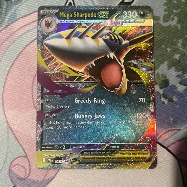 MEGA SHARPEDO EX 2025 Pokemon Phantasmal Flames 061/094 Double Rare ...