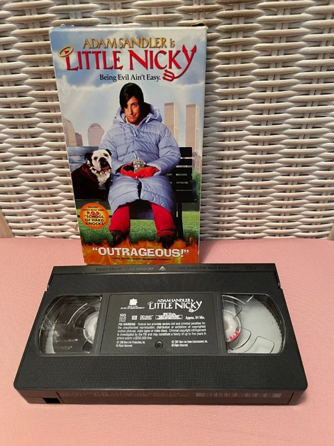 LITTLE NICKY VHS Pg 13 Adam Sandler Comedy Color 84 Minutes Long Pre ...