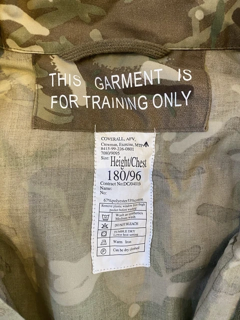 BRITISH ARMY MTP AFV Coveralls Tank Suit 180/96 £21.13 - PicClick UK