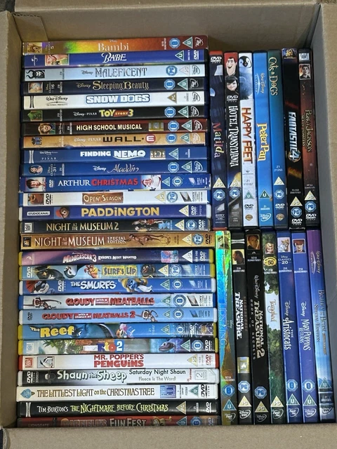 40 X DVD Kids Bundle Job Lot Animation Disney Pixar Etc Film Collection ...