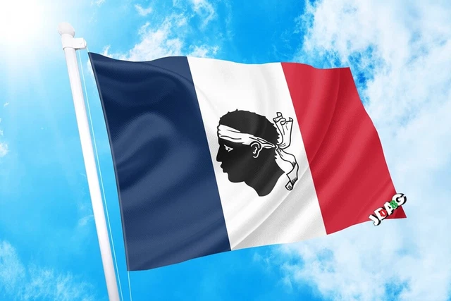 DRAPEAU CORSE FRANCE Tête de Maure Testa Mora Corsica Flag Banner EUR ...