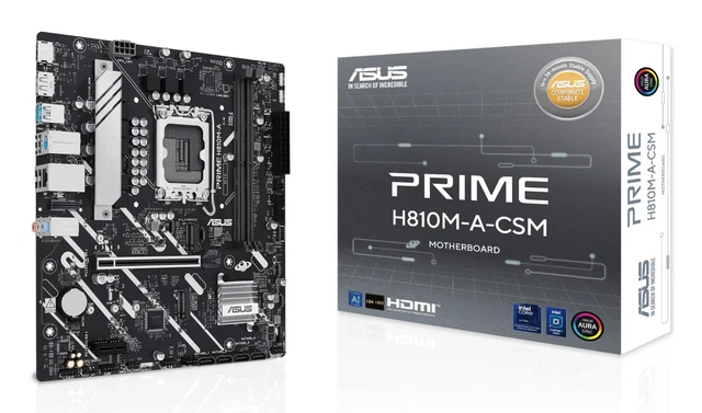 ASUS PRIME H810M-A-CSM Intel H810 LGA 1851 (Socket V1) micro ATX £109. ...