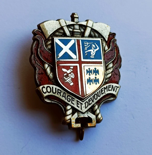 INSIGNE ANCIEN SAPEURS Pompiers BA 921 Vintage french Firefighter Badge ...