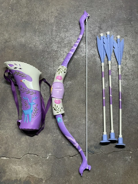 DISNEY PRINCESS TANGLED rapunzel bow and arrow archer set 3 arrows ...