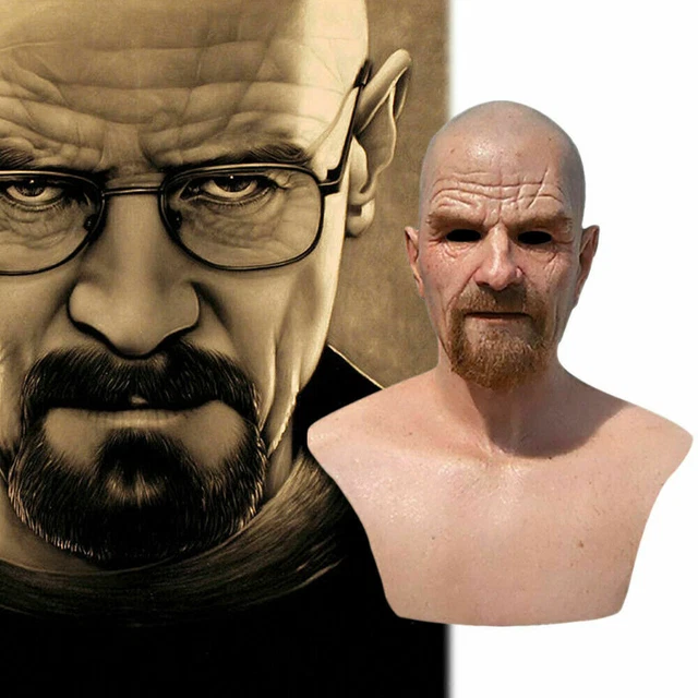 Halloween Simulation Realistic Old Man Mask Latex Cosplay Party Face