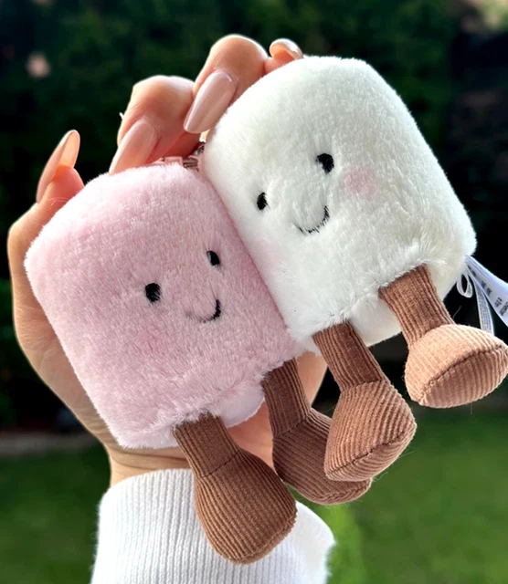 JELLYCAT AMUSEABLES MARSHMALLOW Bag charm soft plush toy big ears ...