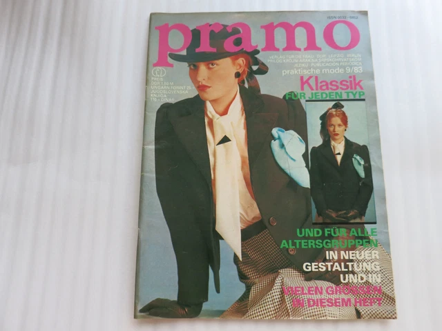 DDR PRAMO PRAKTISCHE Mode + Schnittmuster 9/1983 Klassik Jacke Mantel ...