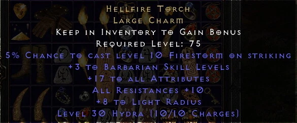 BARBARIAN HELLFIRE TORCH - Diablo 2 Resurrected D2R Softcore PC Barb £9 ...