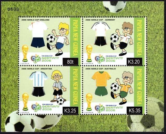 2006 PNG PAPUA NEW GUINEA FIFA World Cup 2006 Mini Sheet MNH, Clean ...
