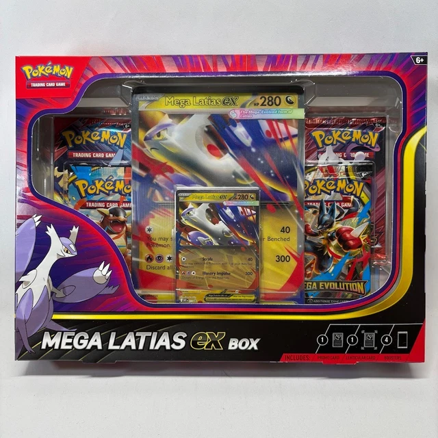 POKEMON TCG MEGA Evolution Mega Latias EX Collection Box Sealed Case (6 ...