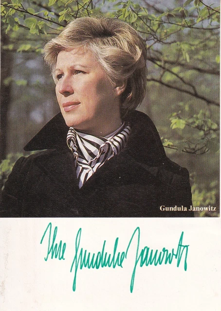 AUTOGRAPH AND IMAGE PASTED ON CARD OF OPERA SINGER Gundula Janowitz ...