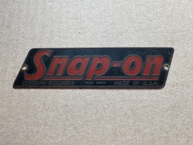 RARE VINTAGE 1940'S Metal Snap-on Tool Box Toolbox Logo Emblem Name ...