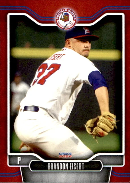 CARTE DE BASEBALL 2024 Buffalo Bisons Choice 18 Brandon Eisert Portland ...