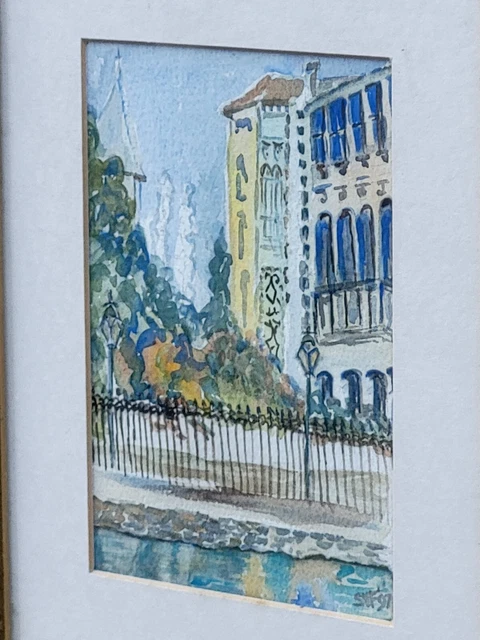 TABLEAU AQUARELLE SIGNÉE SVF datée 1997. Paysage Maison. Peinture sur papier. EUR 1,00 - PicClick FR